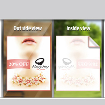 Custom Made Windows Sticker Reverse | Inside Mount Visible Outside ...